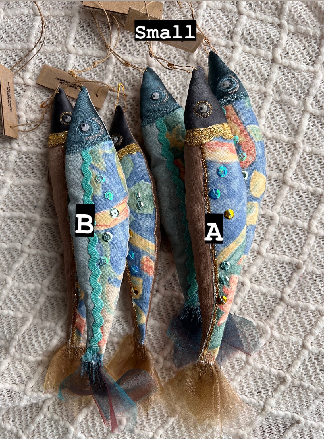 Handmade Fabric Fish Decoration for Beach and Seaside Inspired Home ...