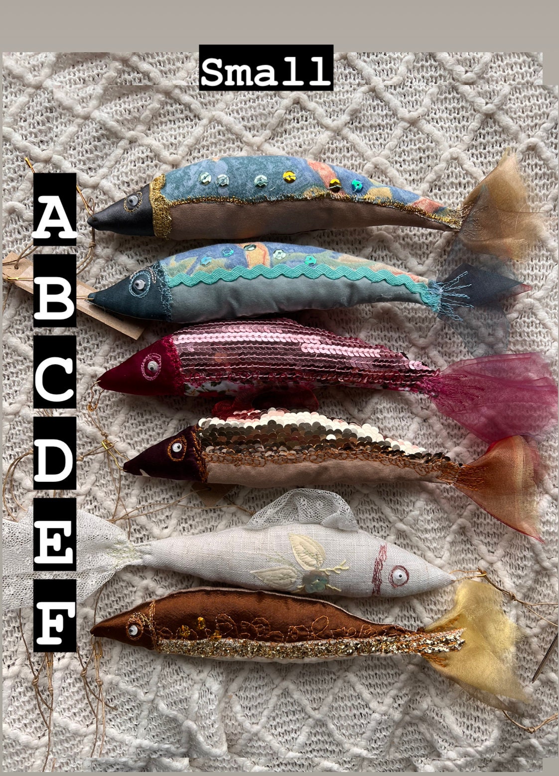 Handmade Fabric Fish Decoration for Beach and Seaside Inspired Home ...