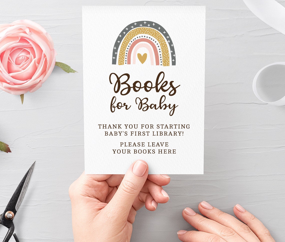 Books for Baby Sign Printable Baby Shower Book for Baby Sign | Etsy