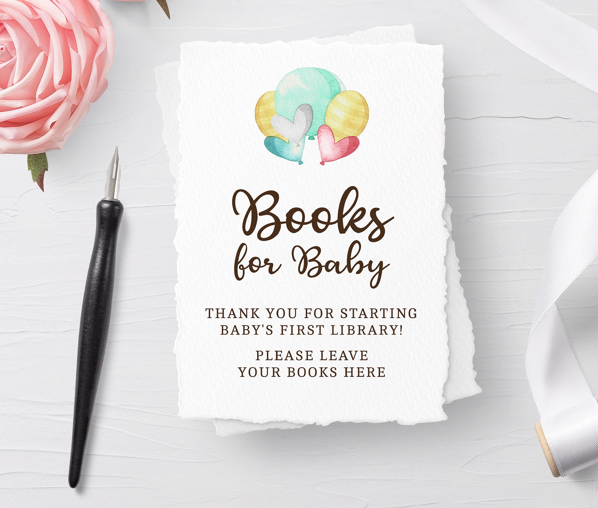 Books for Baby Sign Printable Baby Shower Book for Baby Sign | Etsy
