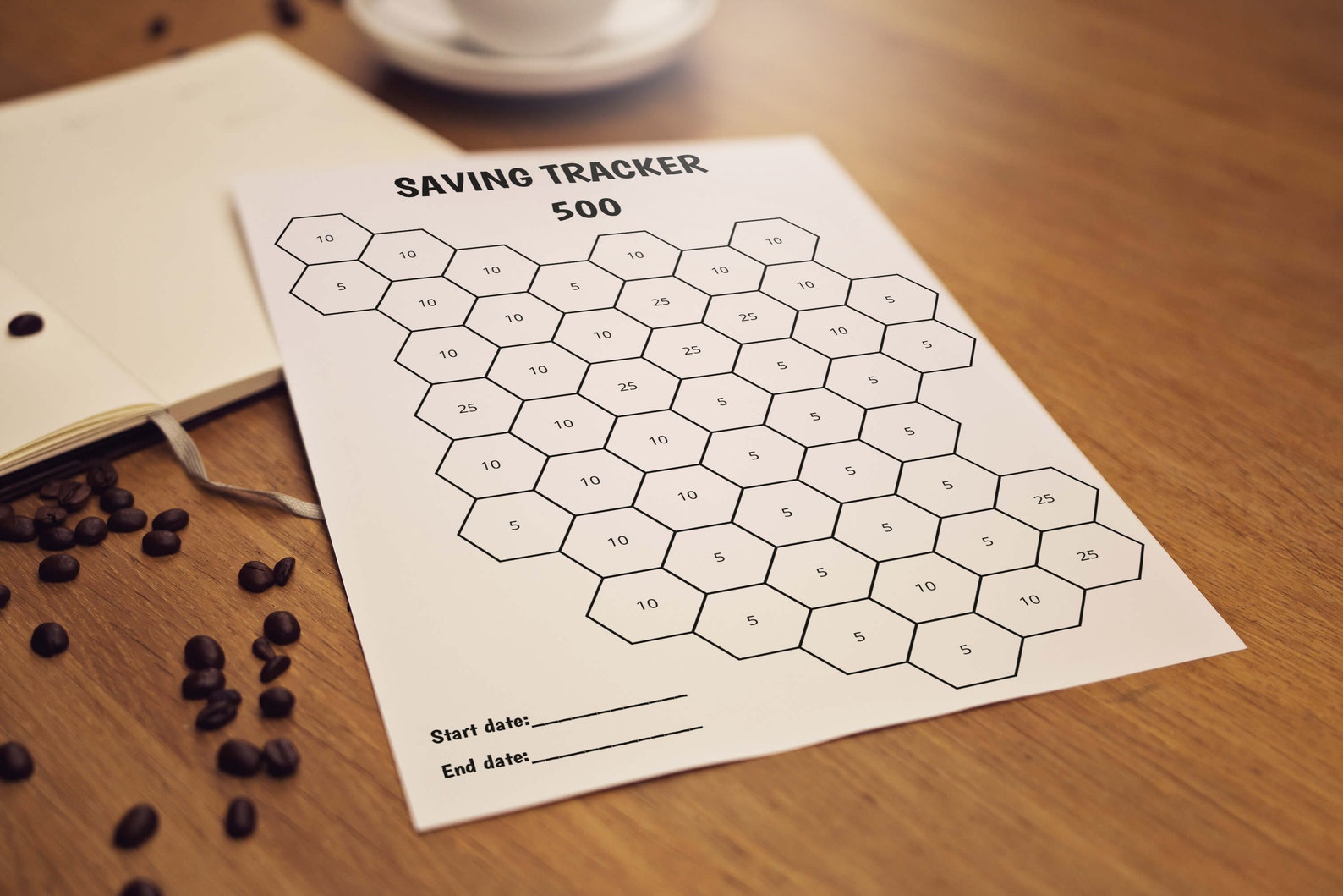 500 Saving Tracker Printable PDF Instant Download - Etsy