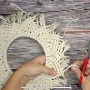 Macrame Pattern PDF Mandala Mirror, Macrame Mirror Tutorial, Boho Mirror DIY Decor, Boho Decor ...