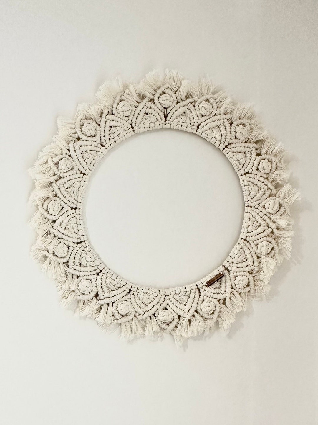 Boho Macrame Ring Rosebud / Macrame Wall Hanging / Boho Decor - Etsy
