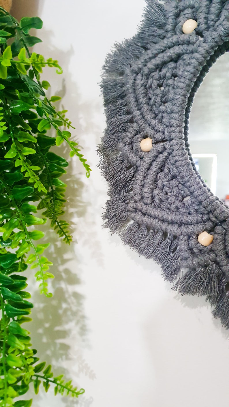 Mandala Macrame Mirror / Boho Macrame Mirror / Macrame Wall Decor / Wall Hanging / Vintage Decor ...