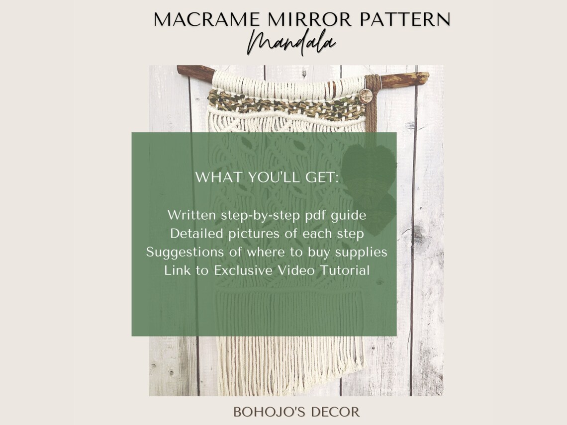 Macrame Pattern PDF Leaves & Vines Wall Hanging, DIY Macrame Wall ...
