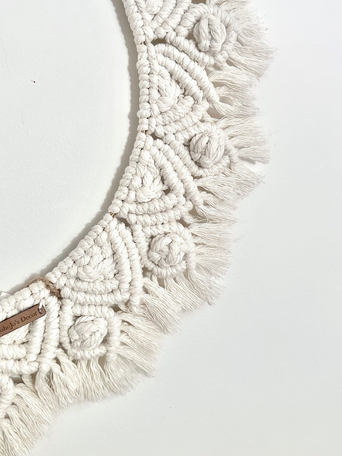 Boho Macrame Ring Rosebud Macrame Wall Hanging Boho Decor Wall Art Vintage Wall Decor Home Decor ...