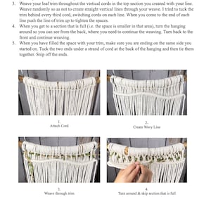 Macrame Pattern PDF Leaves & Vines Wall Hanging, DIY Macrame Wall ...