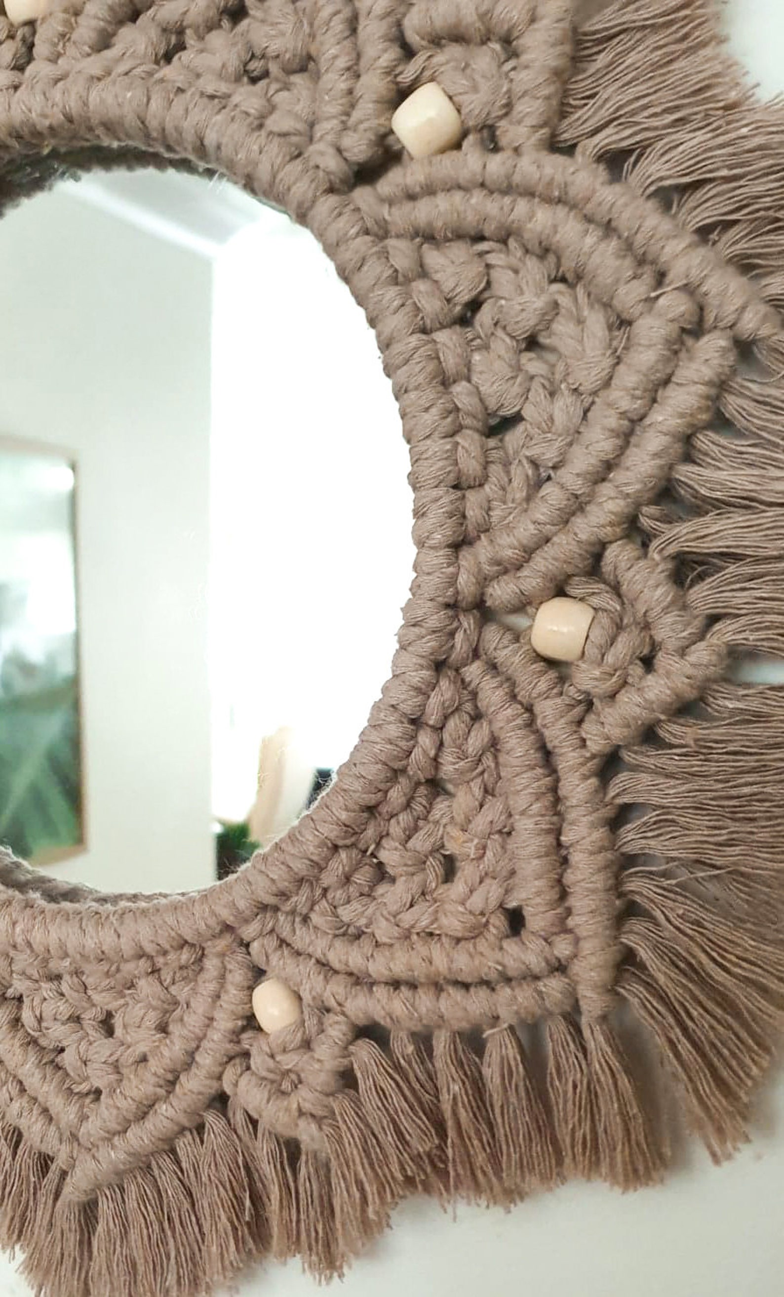 Mandala Macrame Mirror / Boho Macrame Mirror / Macrame Wall Decor ...