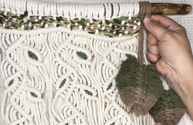 Macrame Pattern PDF Leaves & Vines Wall Hanging, DIY Macrame Wall ...