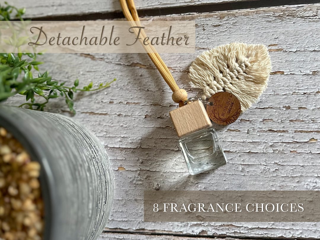 Boho Car Oil Diffuser Macrame Feather Car Accessory Essential Oils ...