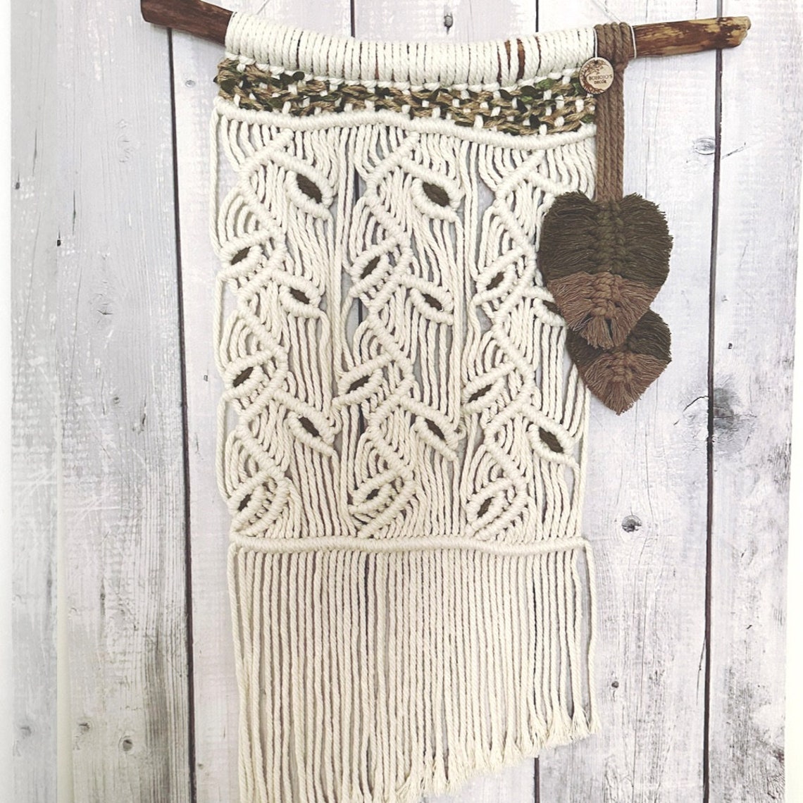 Macrame Pattern PDF Leaves & Vines Wall Hanging, DIY Macrame Wall ...