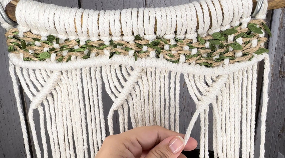 Macrame Pattern PDF Leaves & Vines Wall Hanging, DIY Macrame Wall Hanging, Macrame Tutorial ...