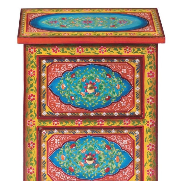 Hand Painted Indian Cabinet - Etsy