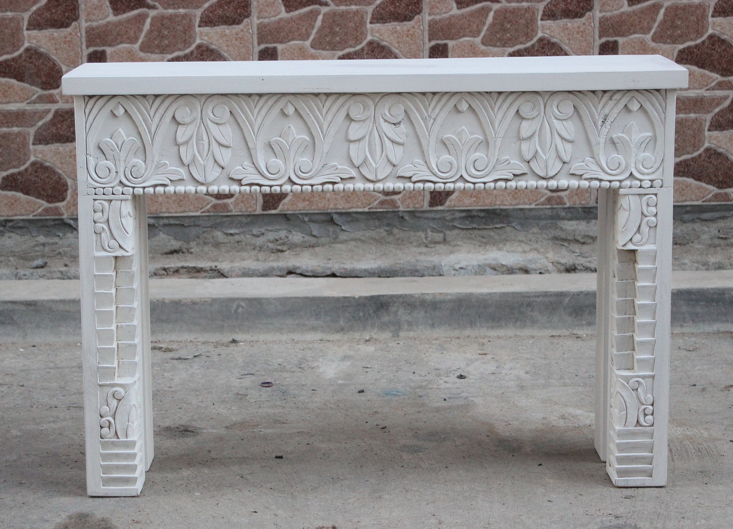 Indian Hand-carved Wooden Console Table/ Nightstand /side - Etsy