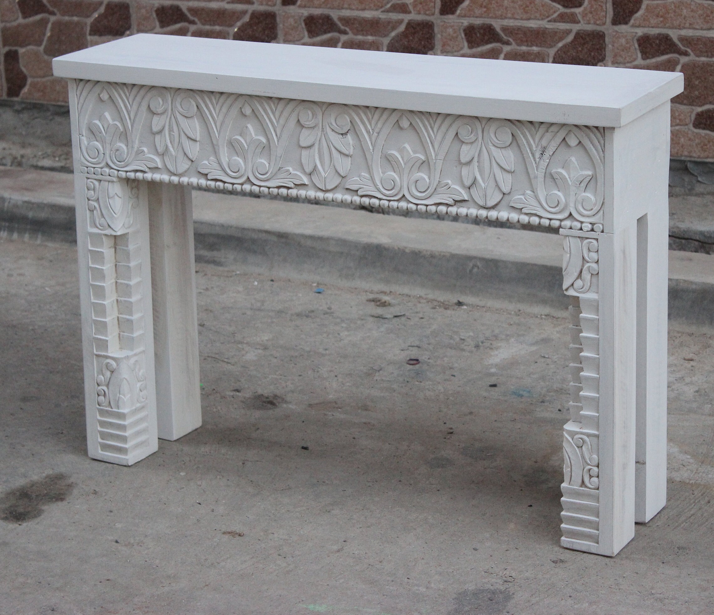 Indian Hand-carved Wooden Console Table/ Nightstand /side - Etsy