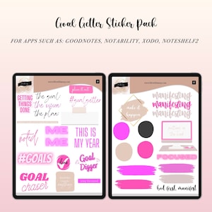 Goal Getter Digital Stickers | Individual PNG Images and Pre-cropped ...