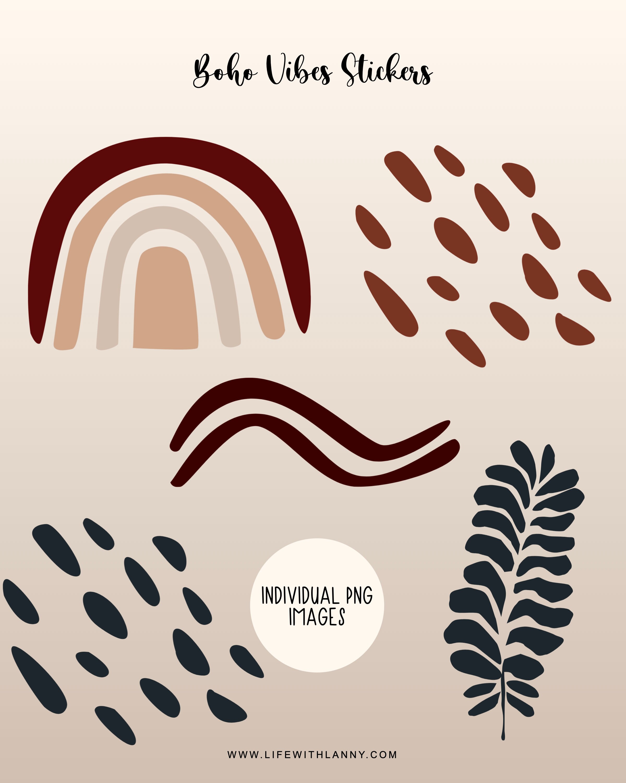 Goodnotes Stickers Boho Vibes Digital Sticker Pack Goodnotes Sheet and ...