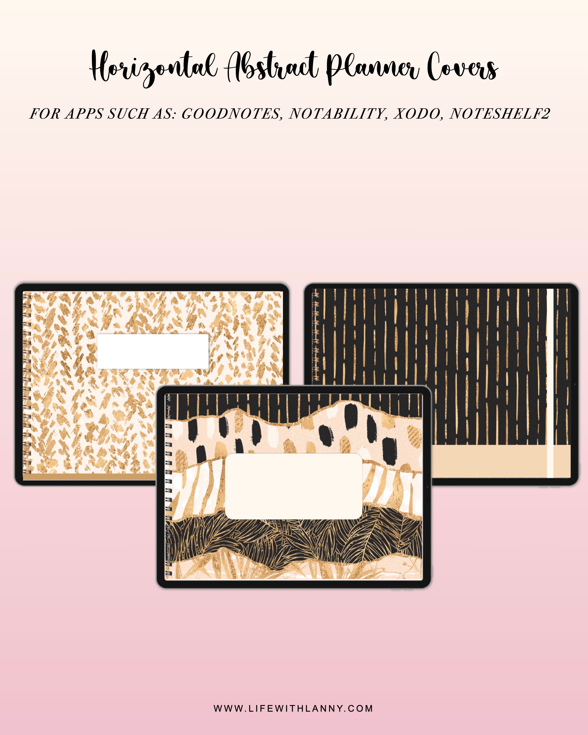 Digital Planner Covers | Landscape Covers for Goodnotes - Notability ...