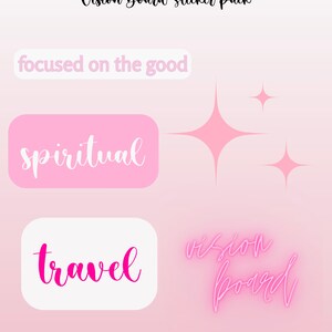 50 Goodnotes Stickers | Vision Board Digital Sticker Pack | Instant ...