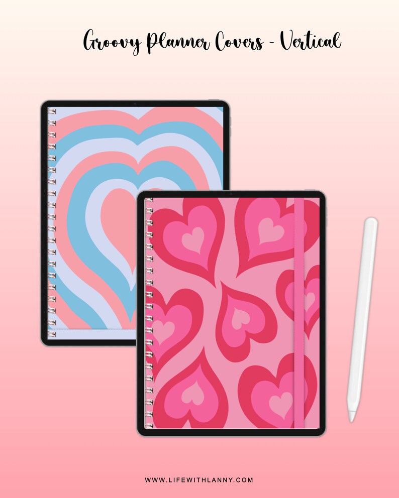 Groovy Planner Covers | Digital Portrait Covers for Goodnotes ...