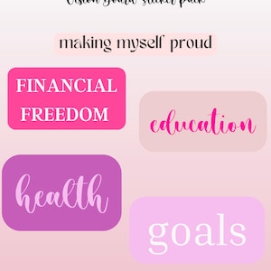 50 Goodnotes Stickers | Vision Board Digital Sticker Pack | Instant ...