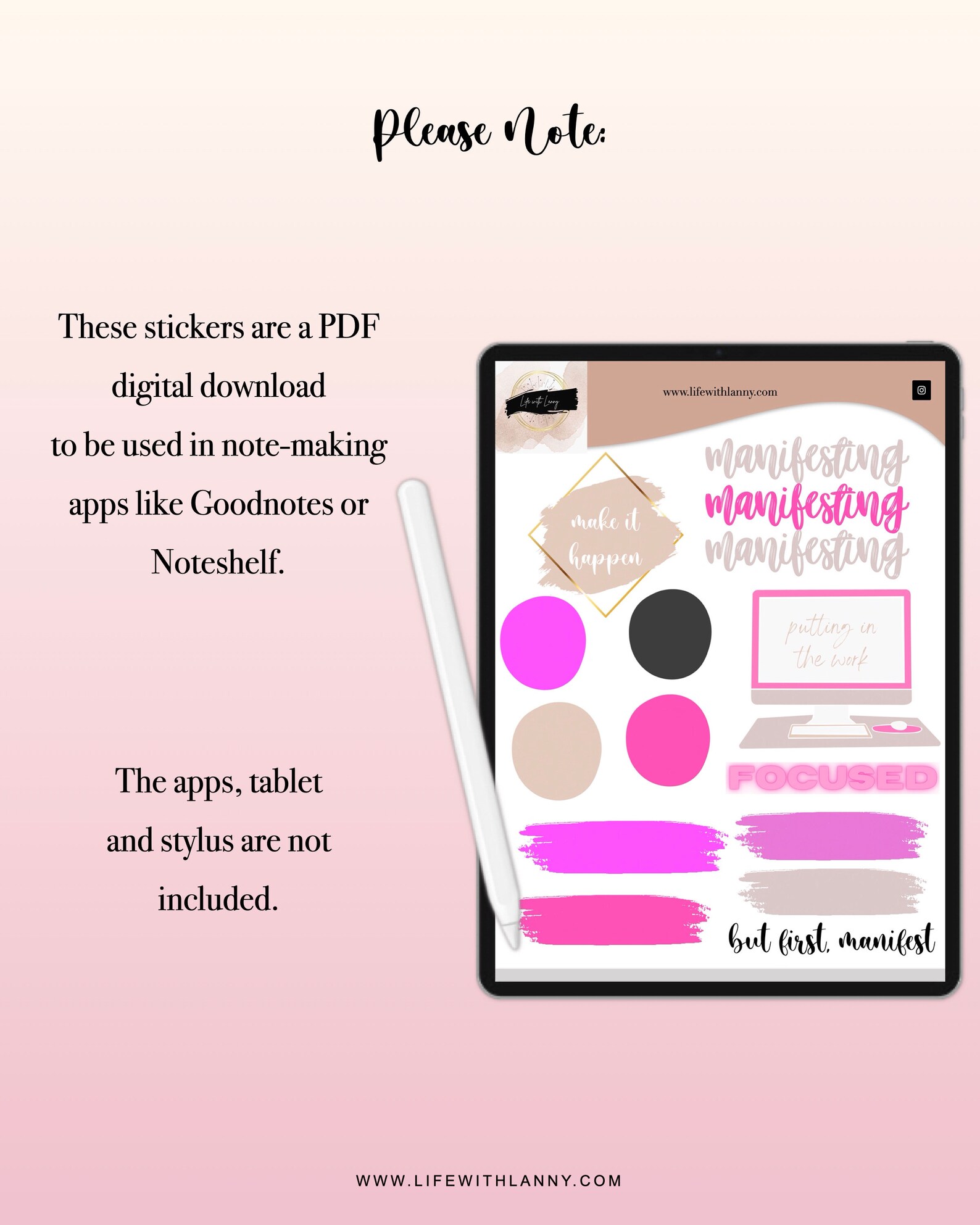 Goal Getter Digital Stickers Individual PNG Images and Pre-cropped ...