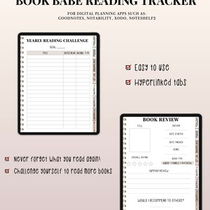 Book Babe Digital Book Tracker for Goodnotes, Noteshelf, Notability - Etsy