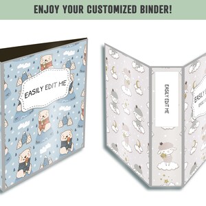 Animal Binder Cover, 10 Printable & Editable Covers+spines, Binder ...
