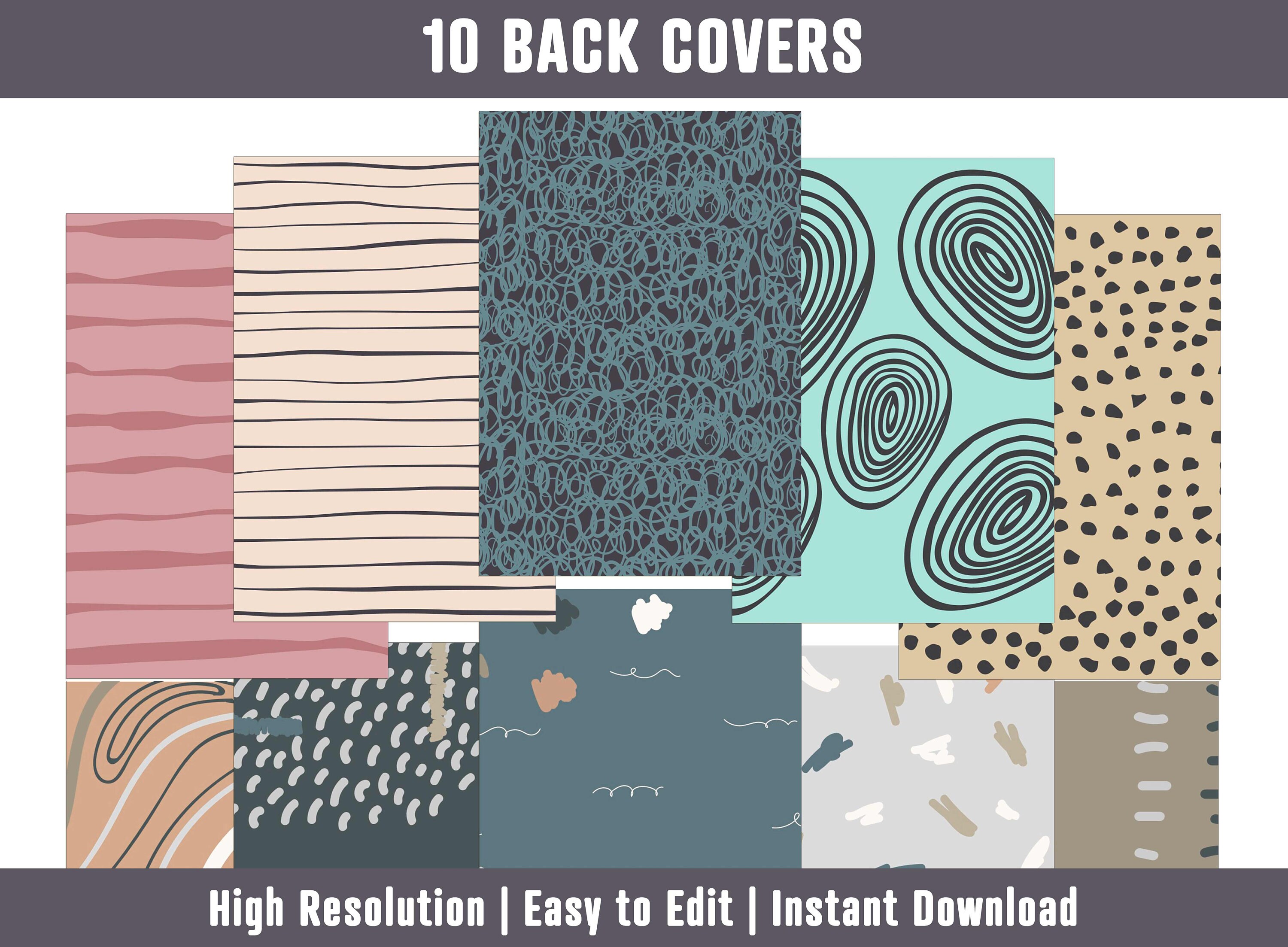 Powerpoint Binder Covers, 10 Printable/editable Abstract Binder Covers ...