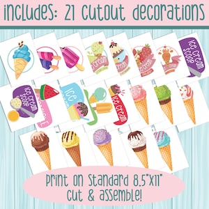 Editable Ice Cream Shop Printable Kit: Summer Activity, Dramatic Play ...
