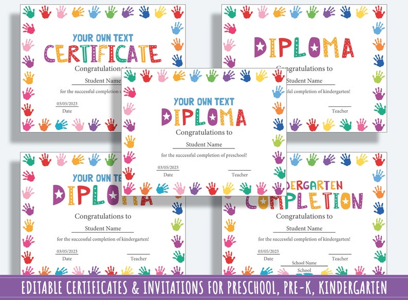 37 Editable Pages of Completions, Diplomas, Certificates, and ...