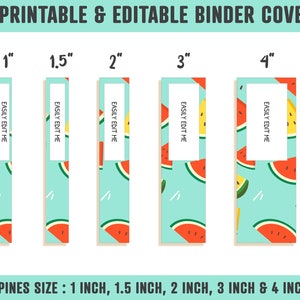 Food Binder Cover, 10 Printable/editable Covers+spines, Teacher/school ...