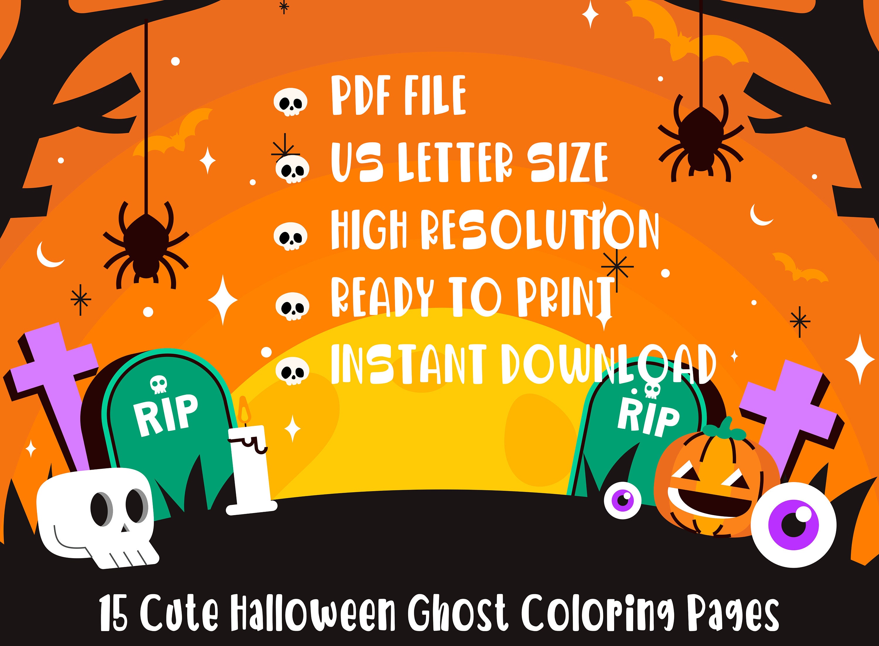 15 Cute Halloween Ghost Coloring Pages, Perfect for Preschool and ...