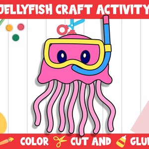Jellyfish Craft Activity - Color, Cut, and Glue for Prek to 2nd Grade ...
