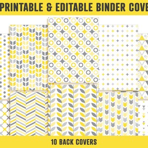 Binder Cover Printable Editable, 10 Covers+spines, Binder Inserts ...