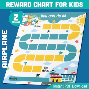 Printable Airplane & Pilot Reward Chart for Kids, Fun Helicopter ...