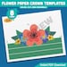 Flower Paper Crown Templates, Printable Spring Headband, 8 Pages, 4 ...