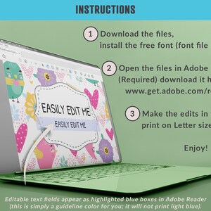 Binder Cover Printable Editable, 10 Covers+spines, Binder Insert ...