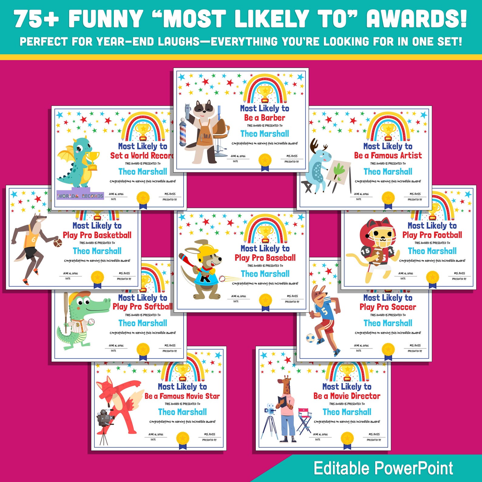 Funny “most Likely To” Award Certificates – 75 Hilarious Editable ...