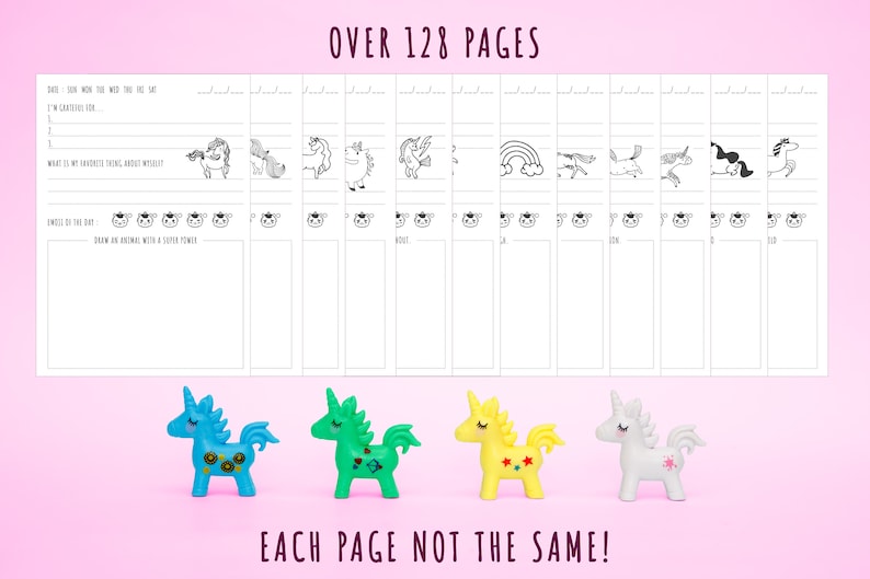 Unicorn Gratitude Journal for Kids/girls. Printable PDF in A4 - Etsy