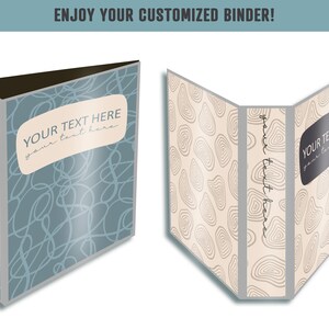 Powerpoint Binder Cover Templates, 10 Printable/editable Abstract ...