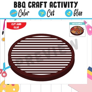 Barbeque Craft Ideas, BBQ Craft Activity - Color, Cut, and Glue for ...