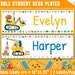 Student Desk Plates 30 Printable/editable Construction Vehicles ...