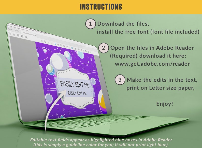 Space Backgrounds Binder Cover 10 Printable/editable Binder - Etsy