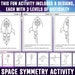 Space Symmetry Worksheet, Space Theme Lines of Symmetry Activity, 24 ...