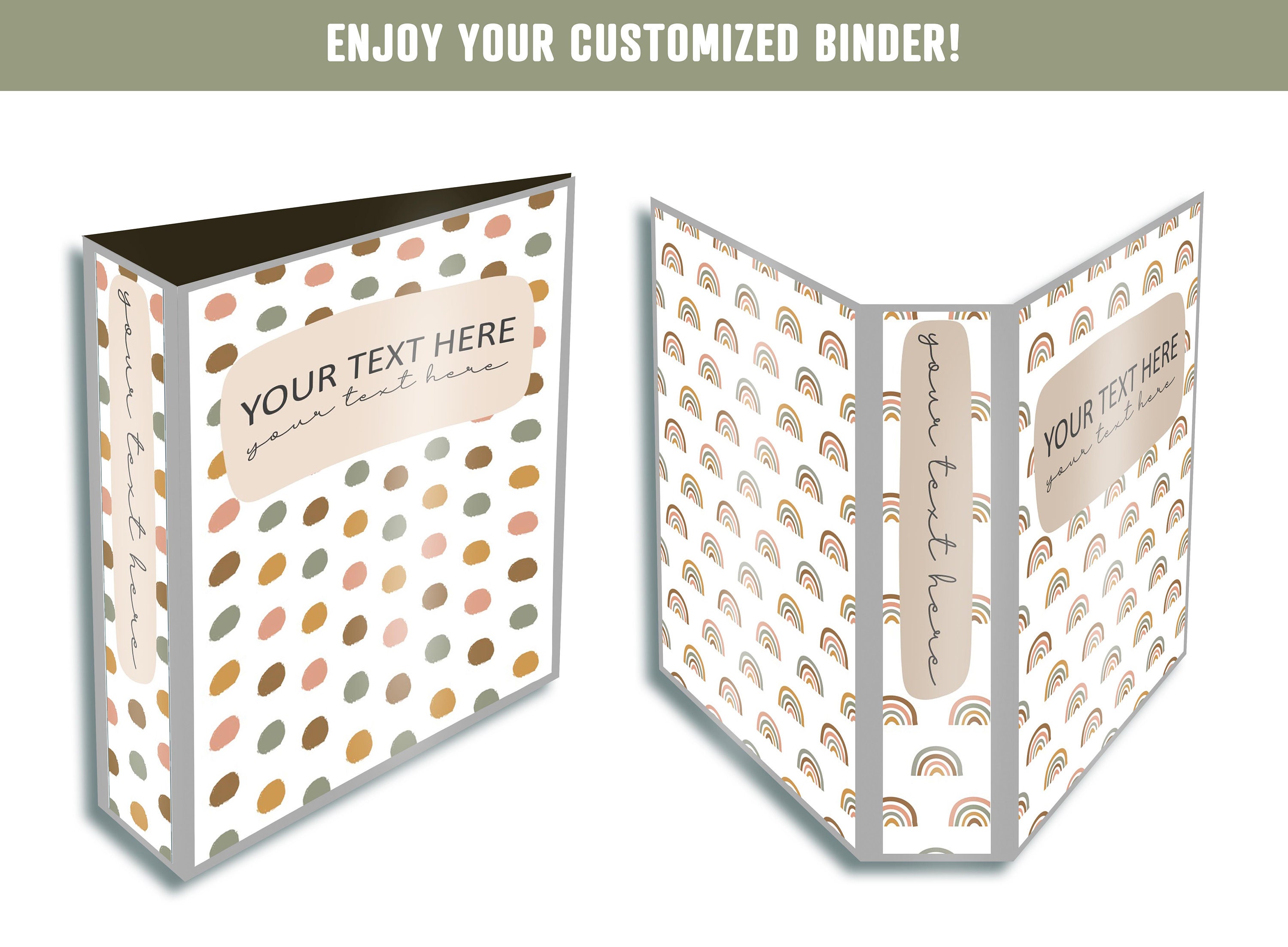 Powerpoint Binder Covers 10 Printable/editable Brown and - Etsy