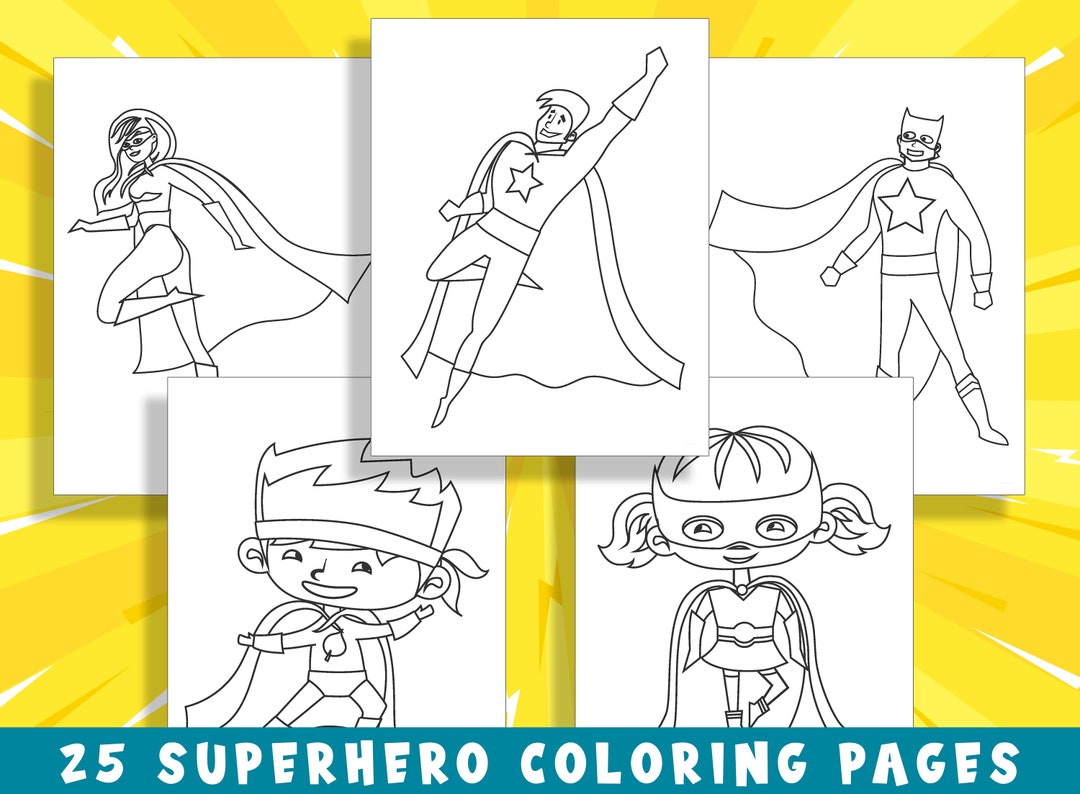 Unleash Your Child's Inner Hero With 25 Superhero Coloring Pages ...