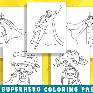 Superhero Coloring Pages: 25 Fun Activity Sheets for Preschool and ...
