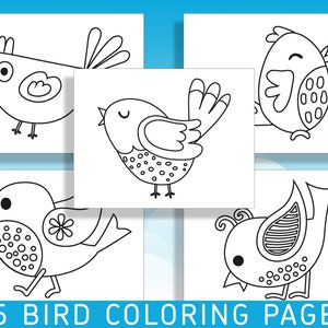 Bird Coloring Pages: 25 Fun and Easy Activity Sheets for Kindergarten ...