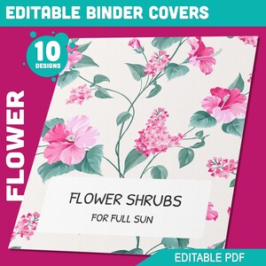 Planner Cover, 10 Printable & Editable Binder Covers+spines, Teacher ...